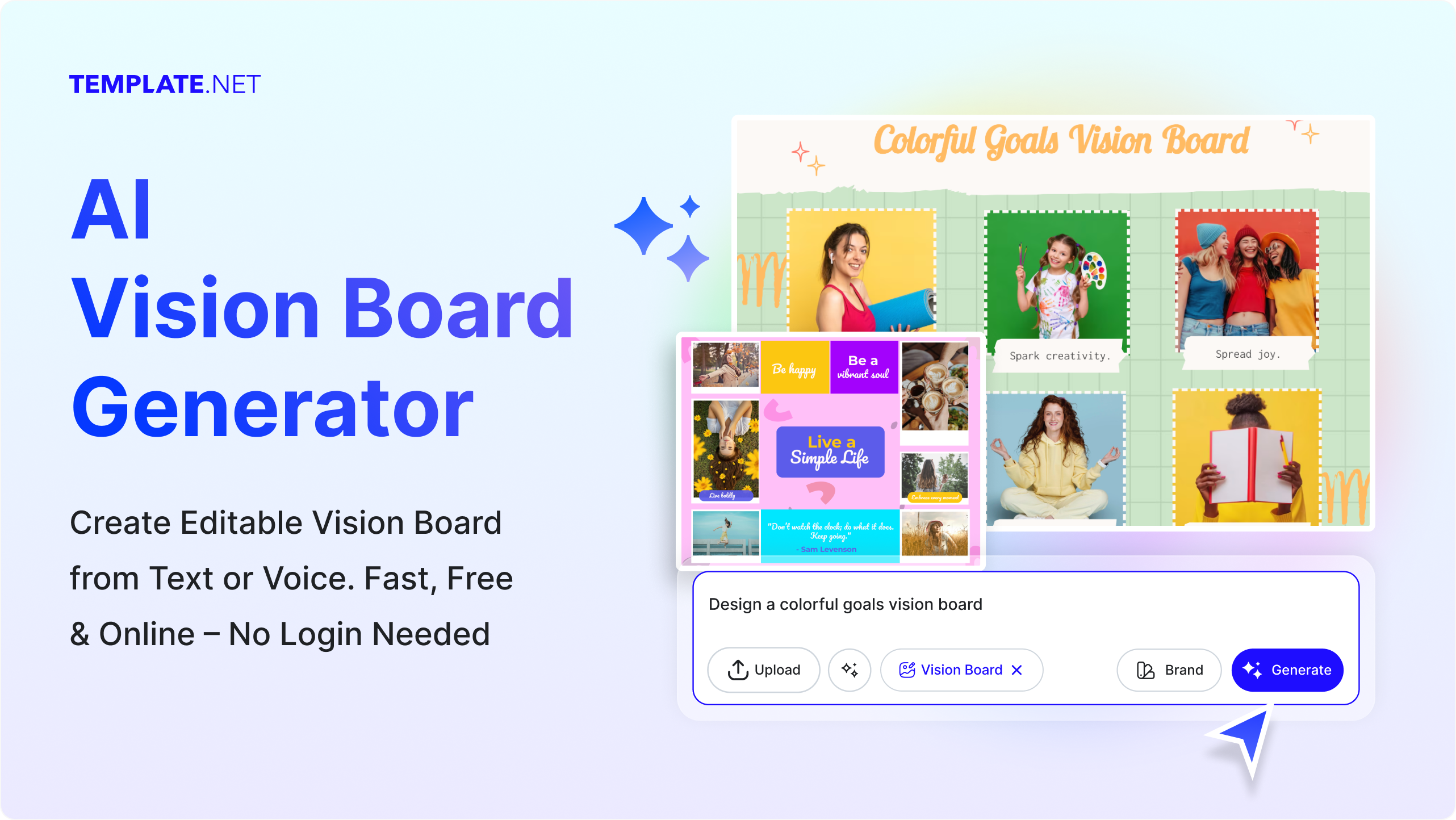 Free AI Vision Board Generator, Free Vision Board Maker Online