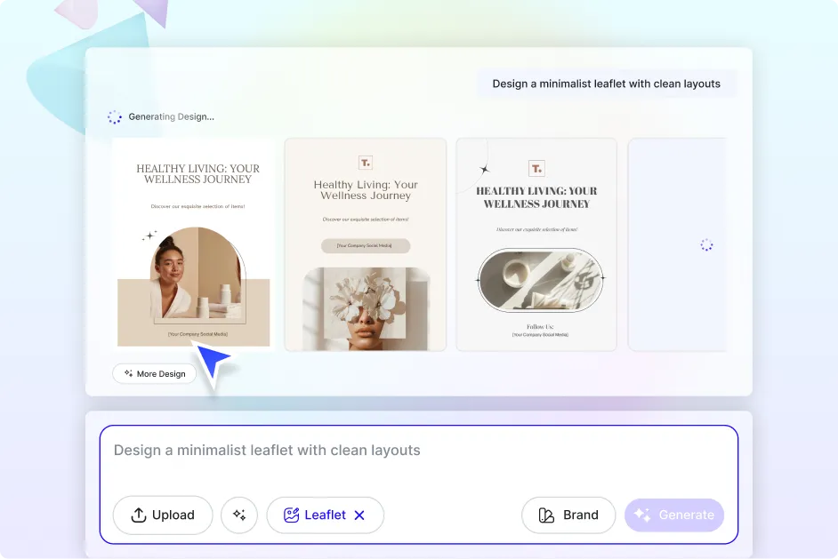Free AI Leaflet Generator, Create Leaflet Designs Online [ No Signup ]