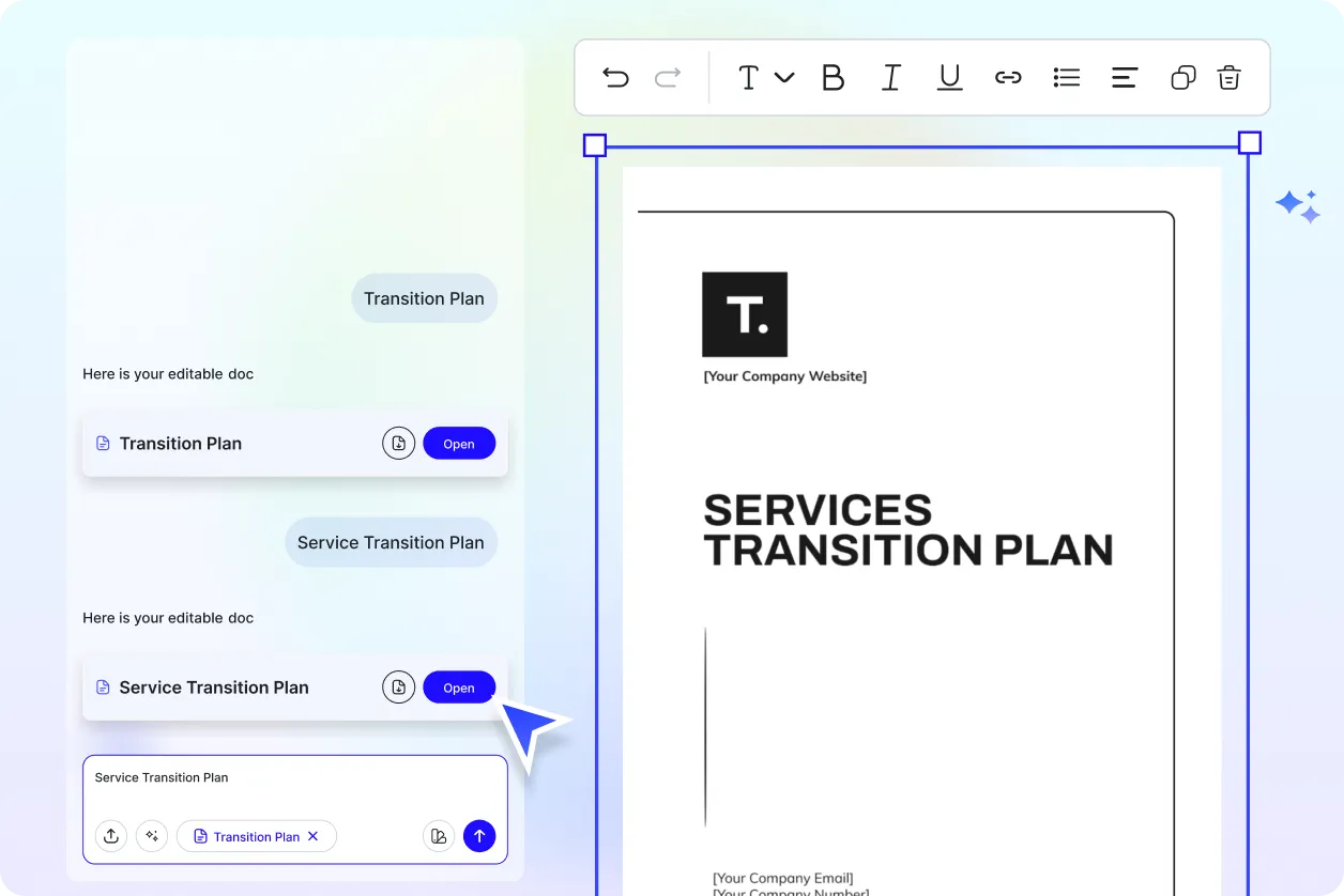 Free AI Transition Plan Generator, Free Transition Plan Maker Online