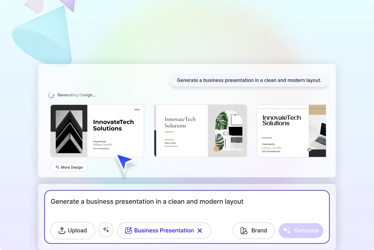 Free AI Business Presentation Generator, Free Business Presentation ...
