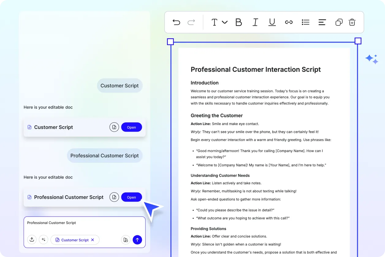 Free AI Customer Script Generator, Online Script Writing Tool