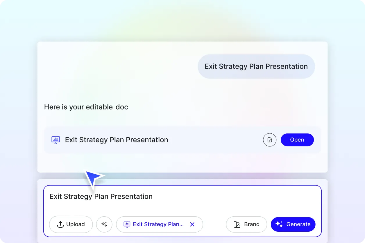 Free AI Exit Strategy Plan Presentation Generator, AI Exit Strategy ...