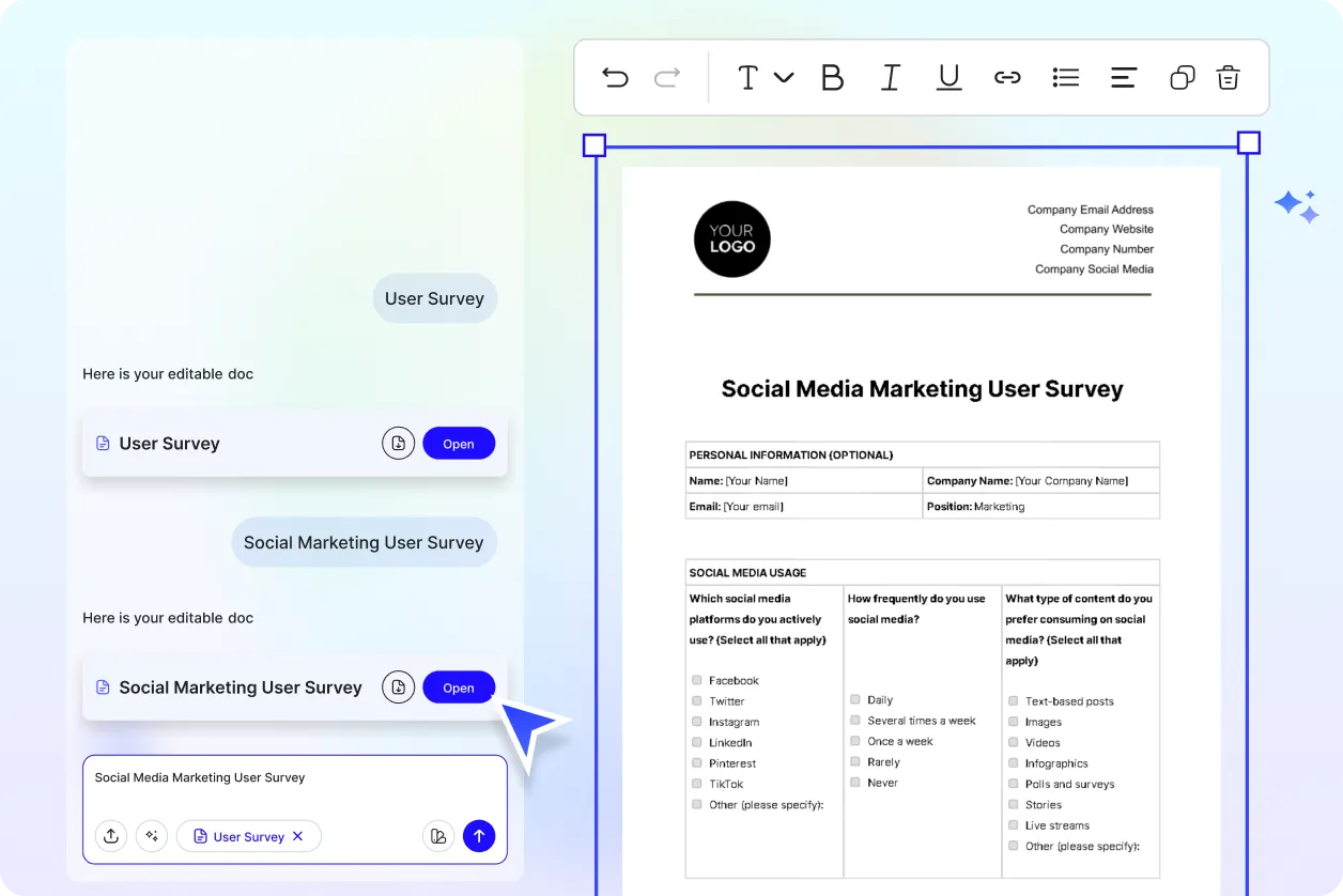 Free AI User Survey Generator, Free Survey Maker Online