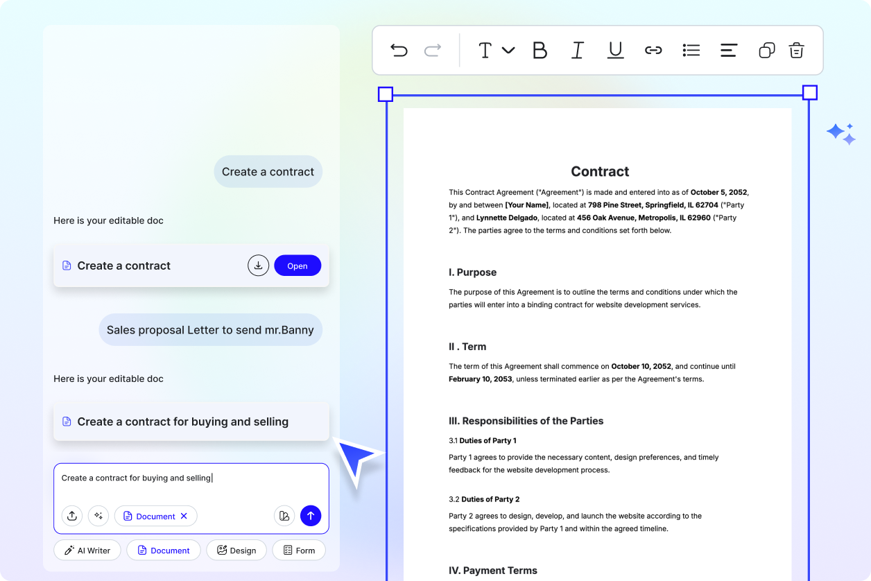 Free AI Document Editor Online