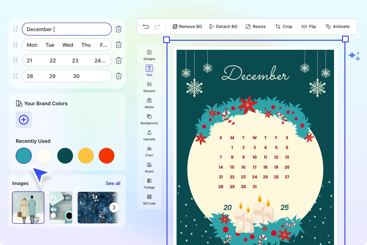 Free AI December Calendar Generator, Free December Calendar Maker Online