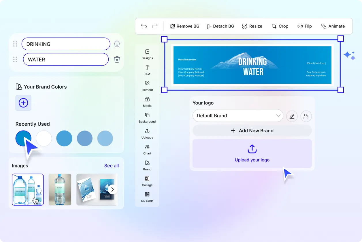 Free AI Water Bottle Label Generator, Free Water Bottle Label Maker ...