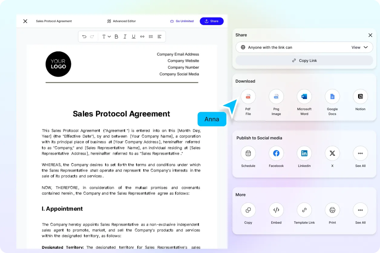Free AI Sales Agreement Generator, Free Sales Agreement Maker [ No Signup ]
