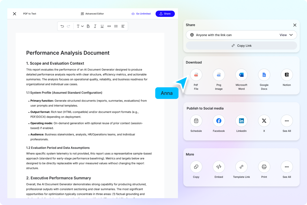Free AI Convert PDF to Text Editor, Extract Text from PDF Online