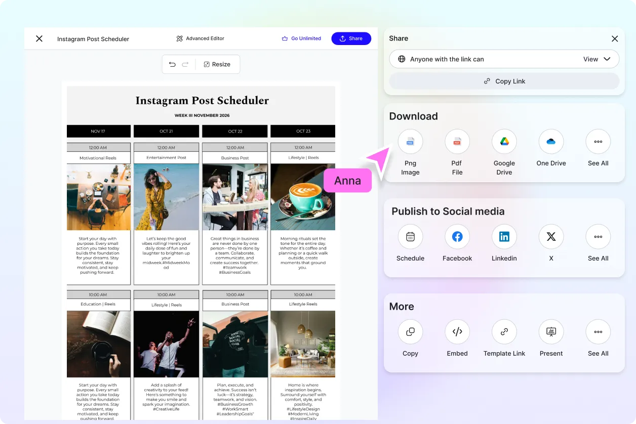 Free AI Instagram Post Schedule Generator, Plan & Schedule Instagram ...