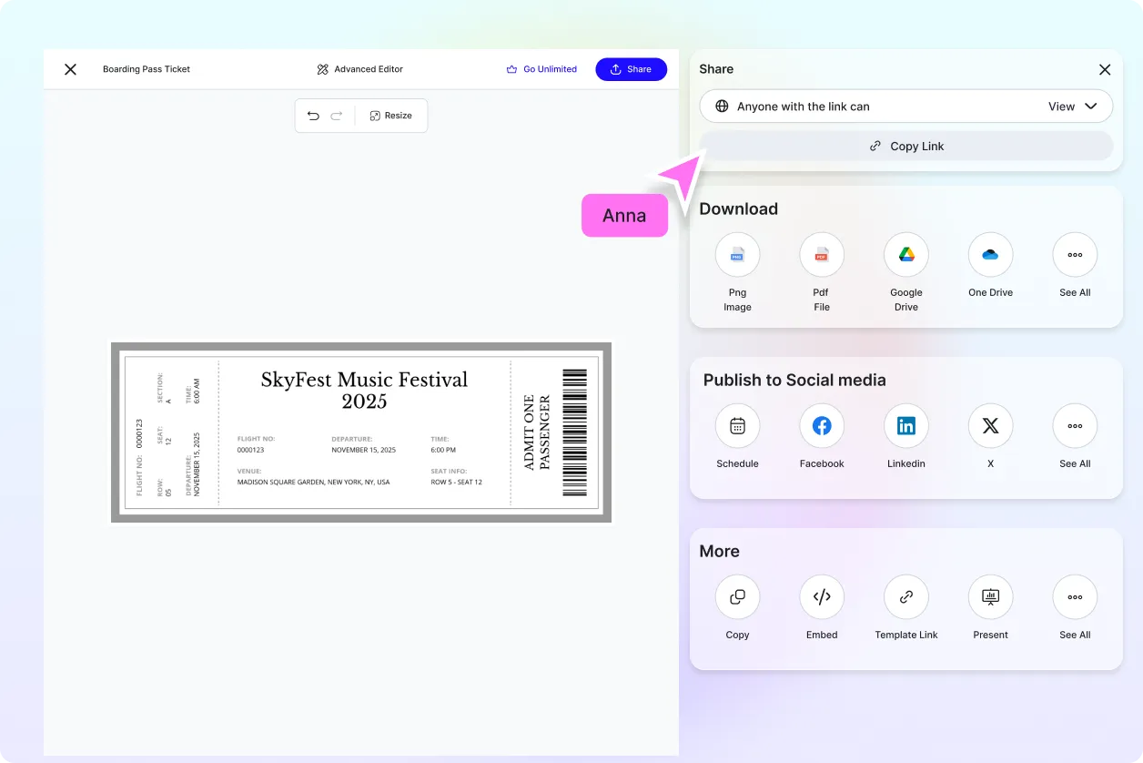 Free AI Boarding-Pass Ticket Generator, Free Ticket Maker [ No Signup ]