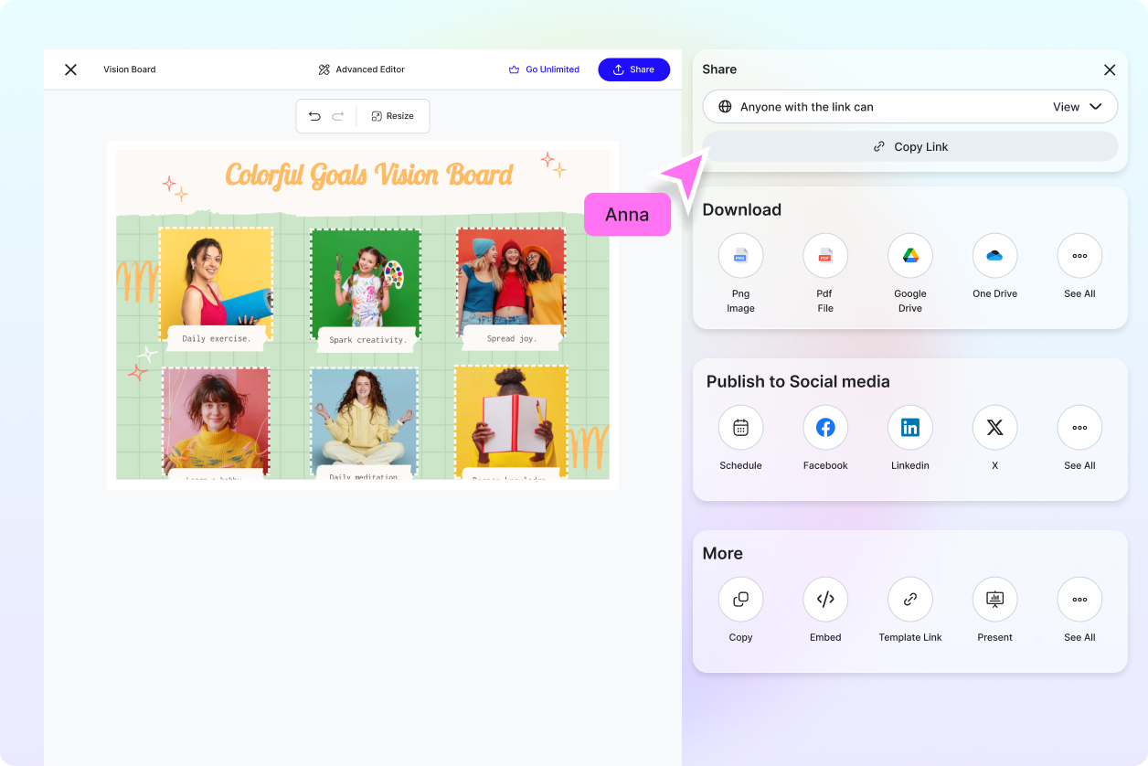 Free AI Vision Board Generator, Free Vision Board Maker Online