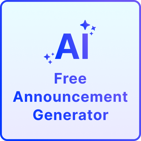 Free AI Announcement Generator, AI Announcement Maker Online