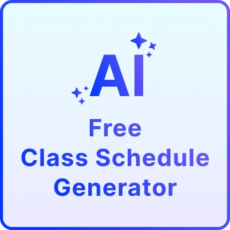 Free AI Class Schedule Generator, Smart Class Timetable Planner Online