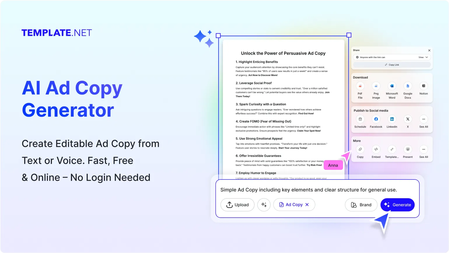 Free AI Ad Copy Generator, Free Ad Copy Maker Online
