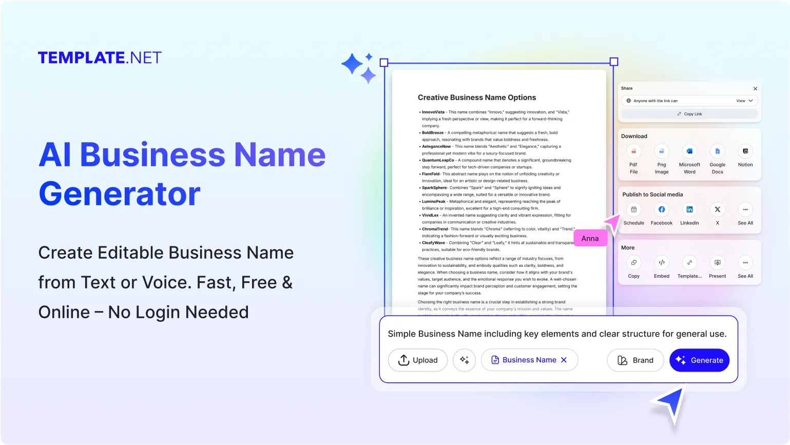 Free AI Business Name Generator, Online Company Name Maker