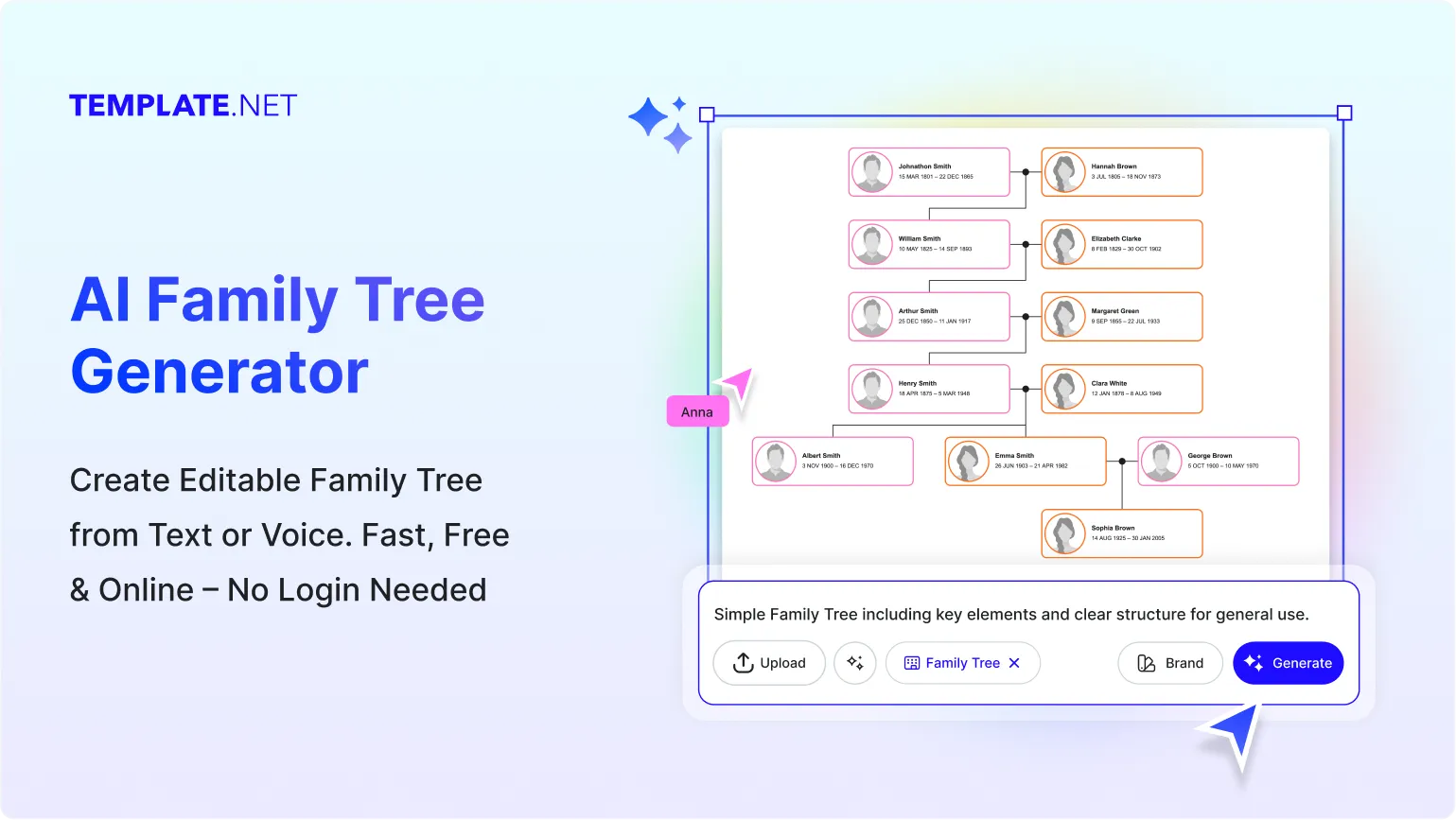 Free AI Family Tree Generator, AI Family Tree Maker Online [ No Signup ]