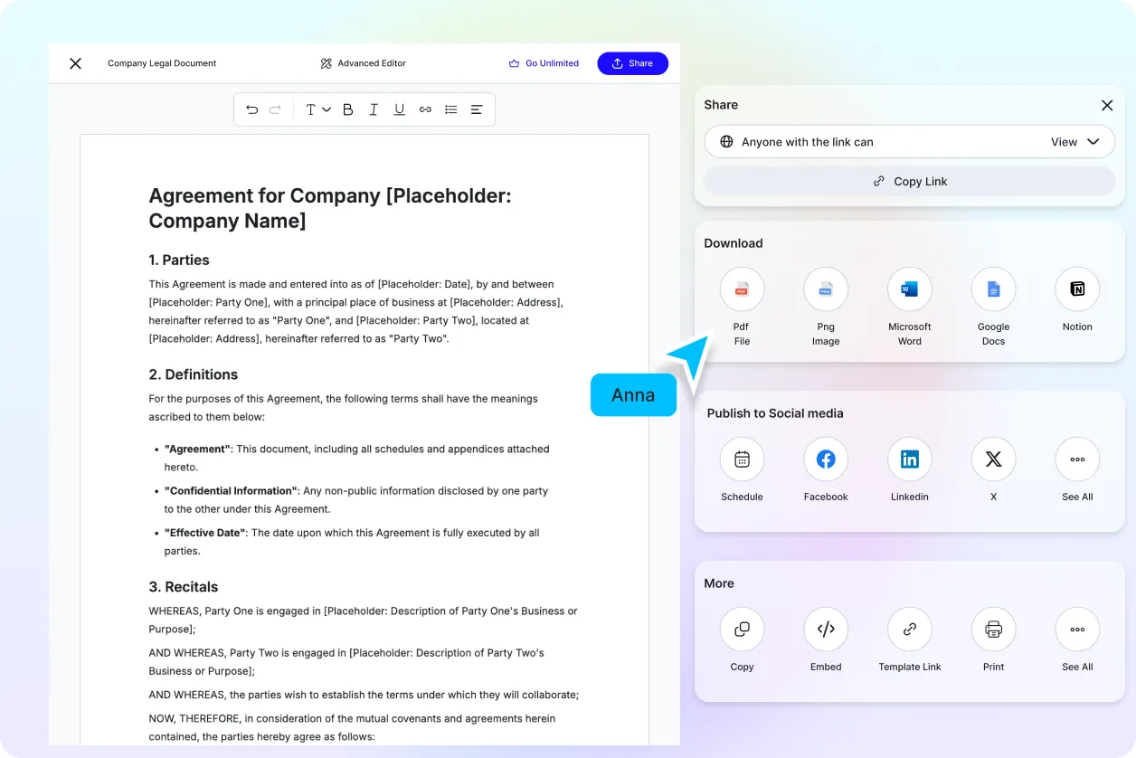 Free AI Legal Document Generator, Free Legal Document Maker [ No Signup ]