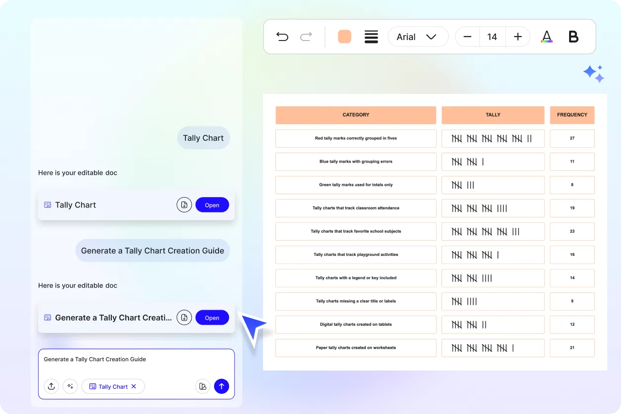Free AI Tally Chart Generator, Free AI Tally Chart Maker [ No Signup ]