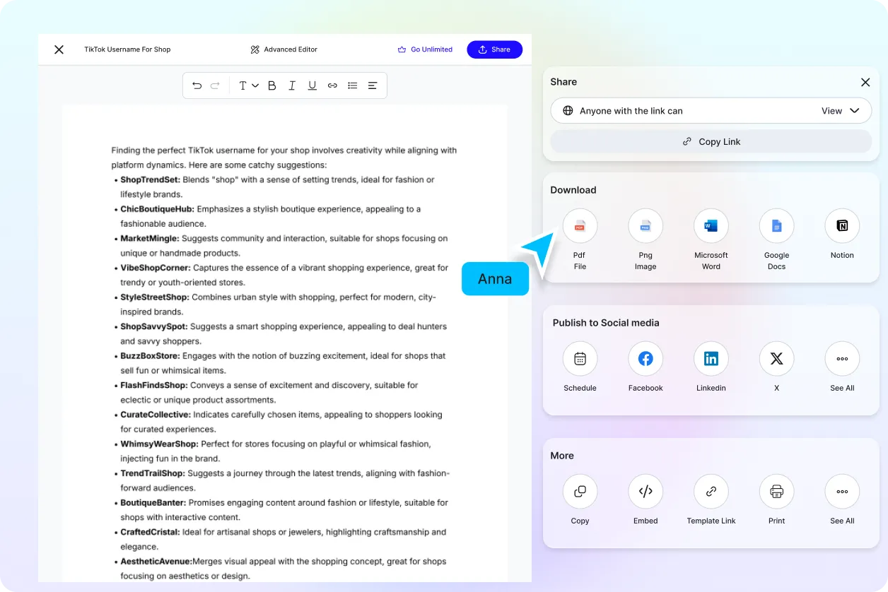 Free AI TikTok Username Generator, Free TikTok Username Maker [ No Signup ]