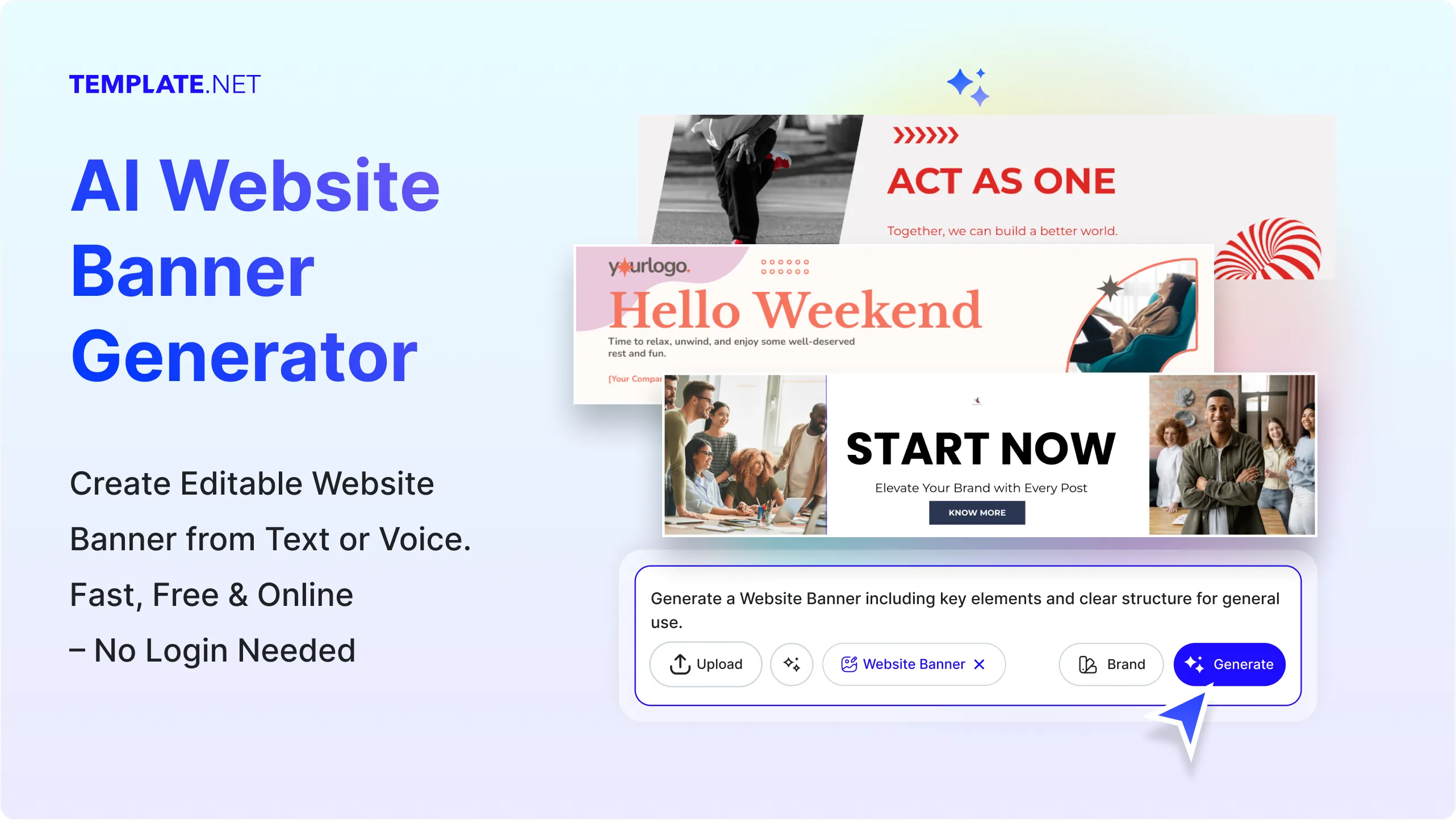 Free AI Website Banner Generator, Free Website Banner Maker Online