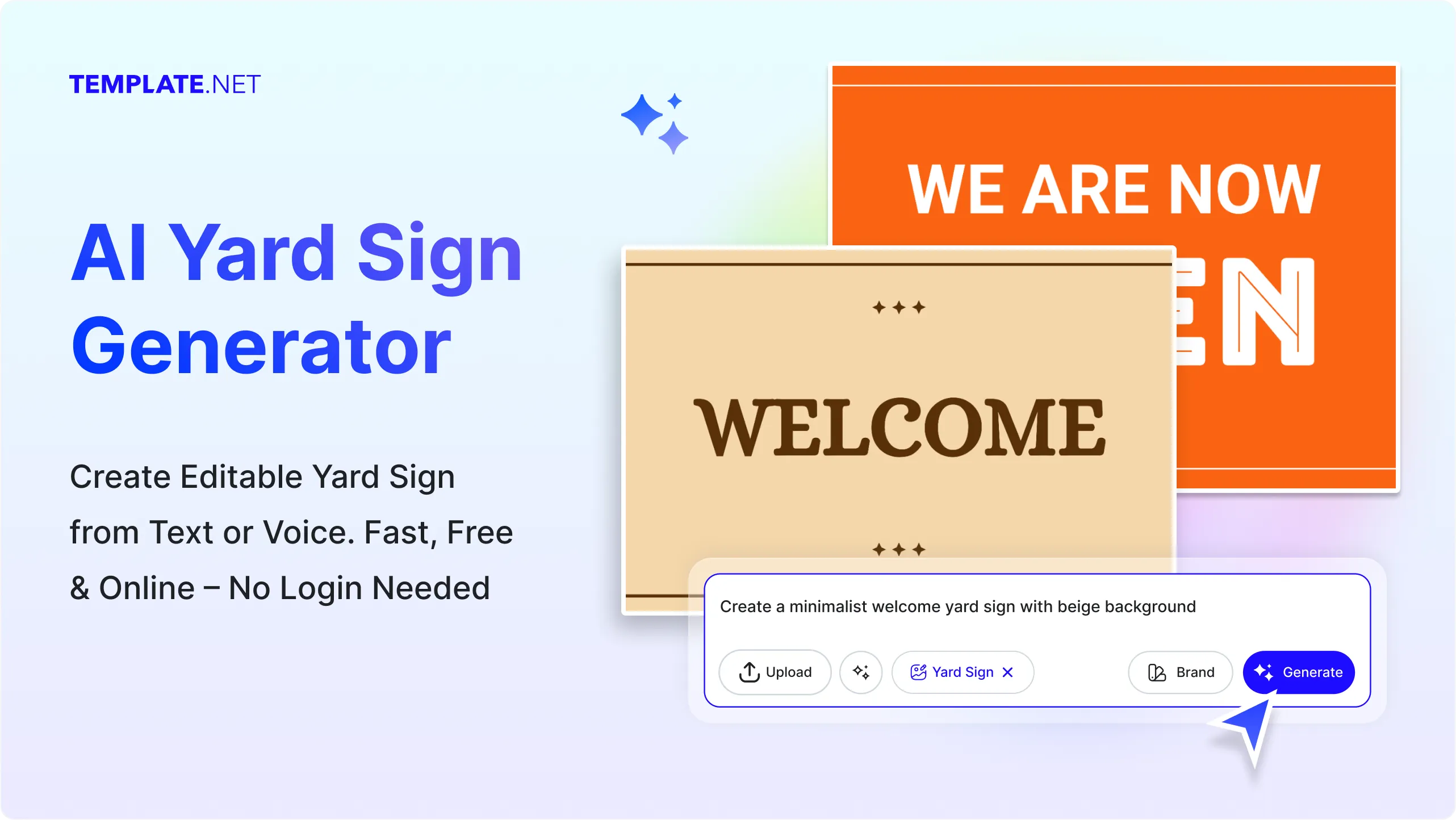 Free AI Yard sign Generator, Free Yard sign Maker Online