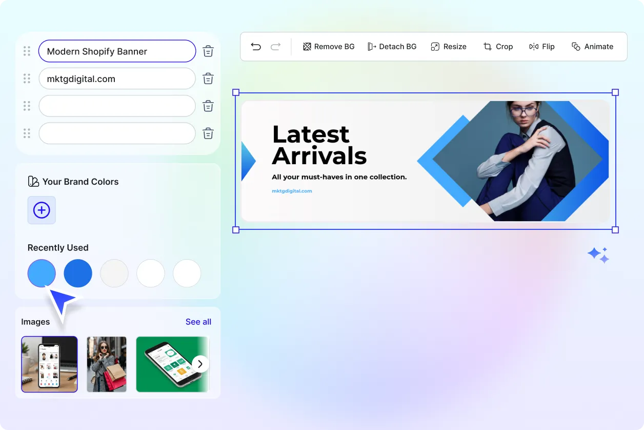 Free AI Shopify Banner Generator, Free Shopify Banner Maker Online