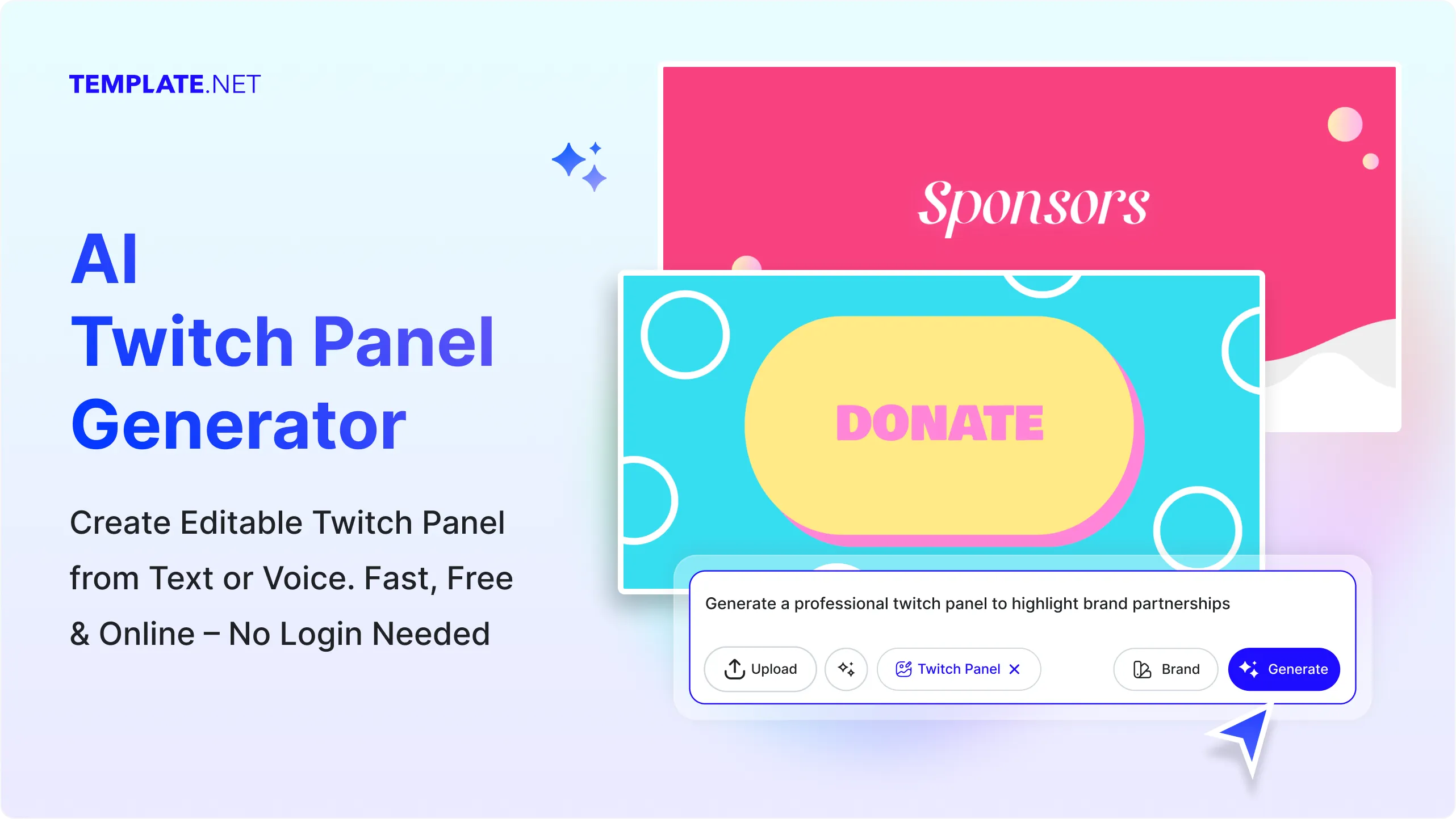 Free AI Twitch Panel Generator, Free Twitch Panel Maker Online