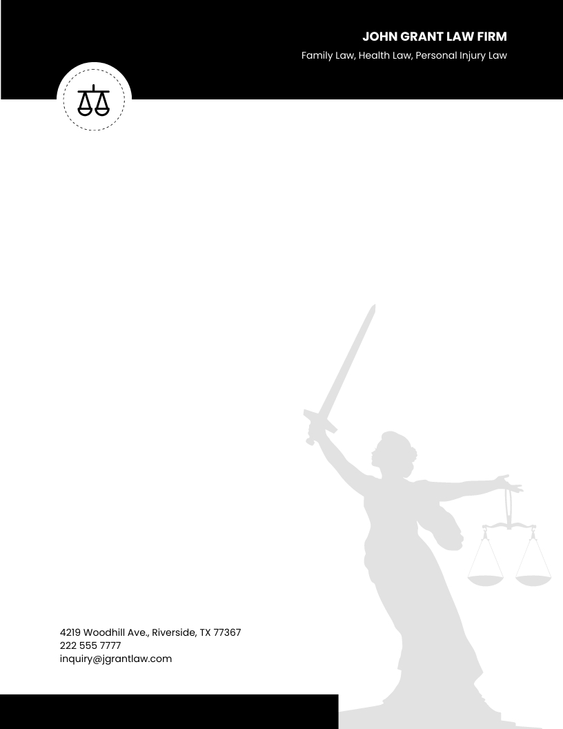 Classic Law Firm Letterhead Template - Download in Word, Google Docs ...