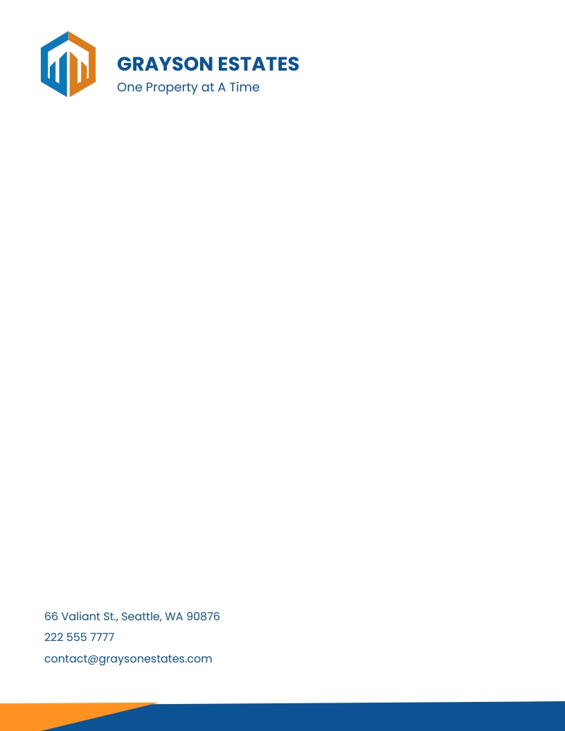 Free Professional Real Estate Letterhead Template - Download in Word ...
