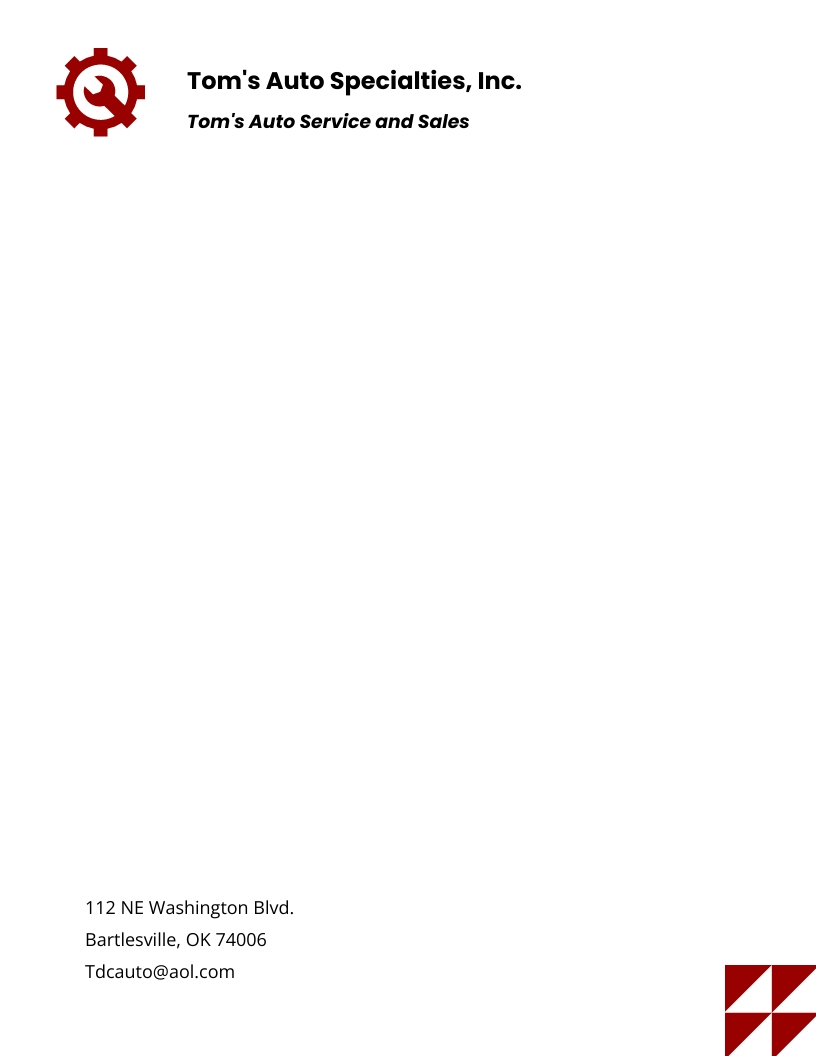 Automotive Service Letterhead Template - Download in Word, Google Docs ...