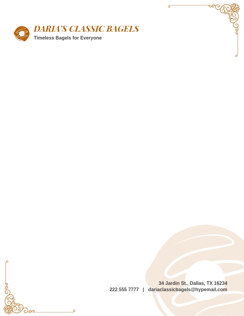 Free Bakery Business Letterhead Template - Download in Word, Google ...