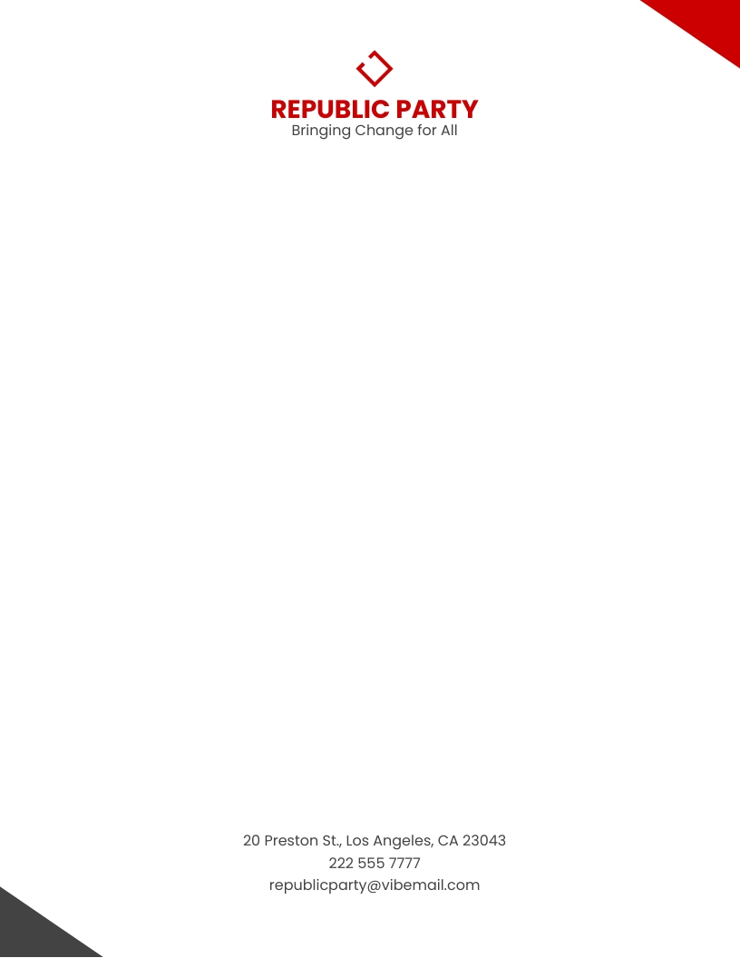 FREE Political Letterhead Template - Download in Word, Google Docs ...