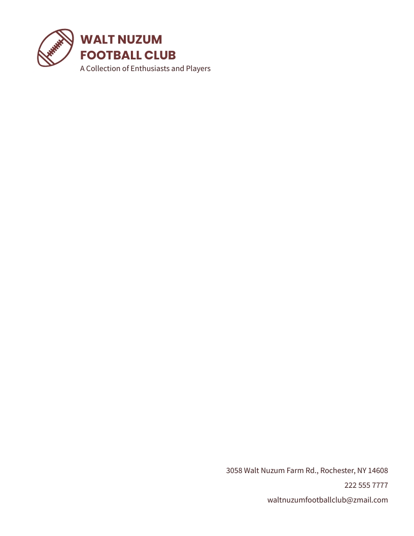 Free Football Field Letterhead Template - Download in Word | Template.net