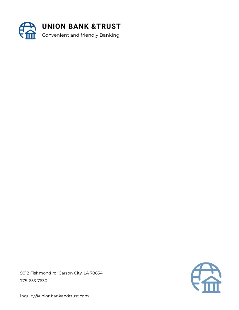 Free Private Bank Letterhead Template - Download in Word, Google Docs ...