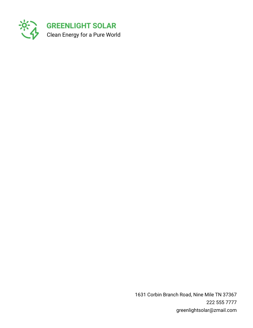 Free Utility & Energy Company Letterhead Template - Download in Word ...