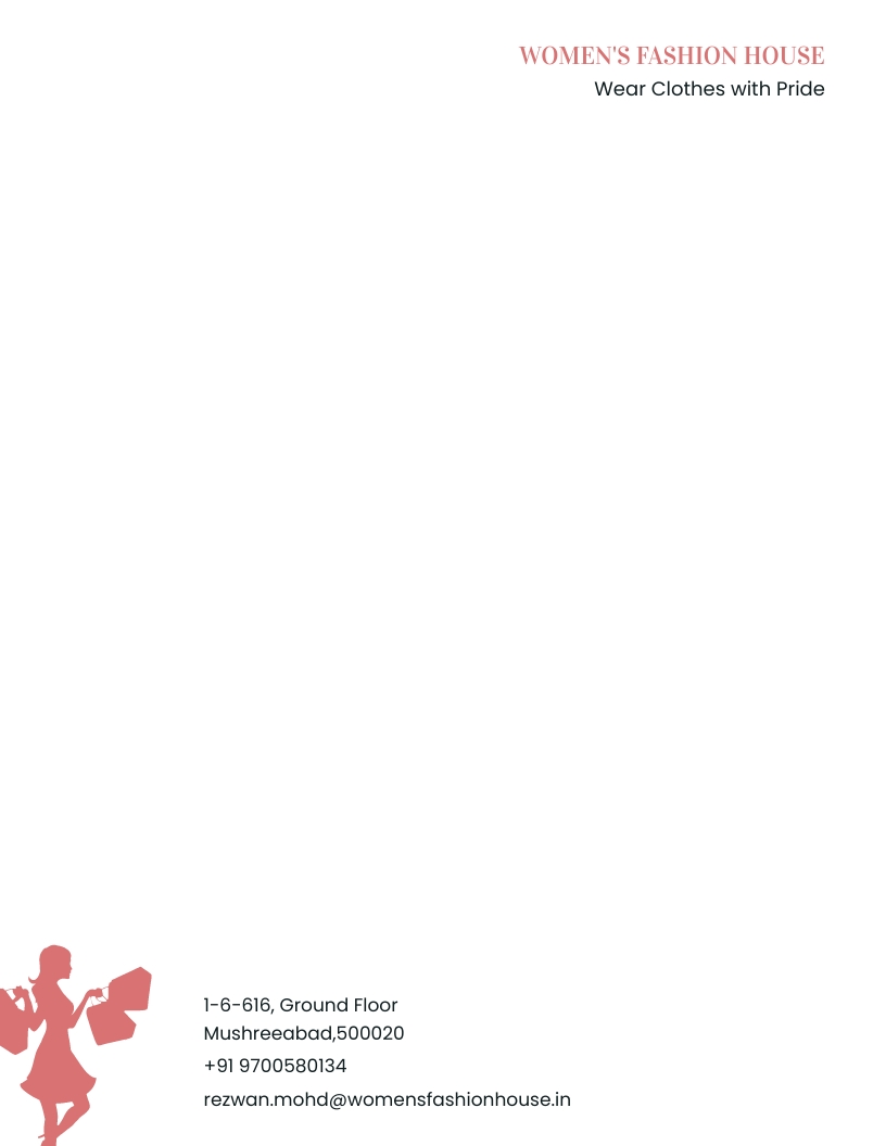 Fashion Store Letterhead Template - Download in Word, Illustrator, PSD ...