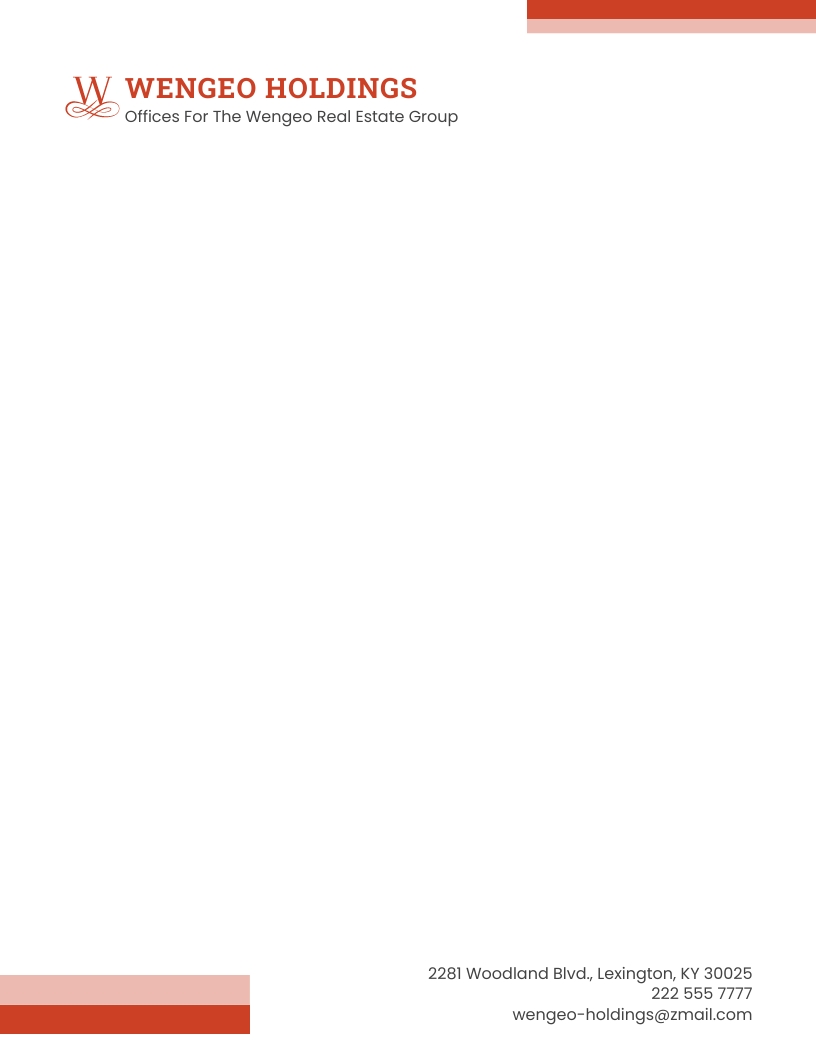Free Professional Real Estate Letterhead Template - Download in Word ...