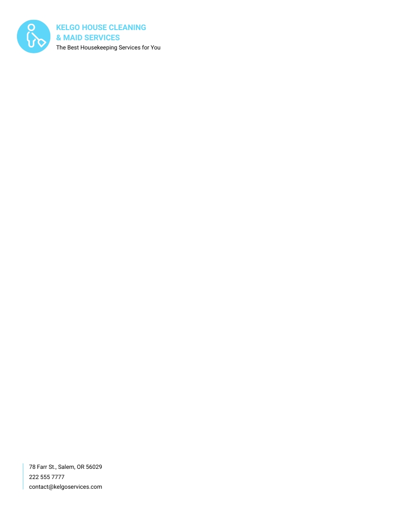 Free Sample House Cleaning & Maid Services Letterhead Template ...