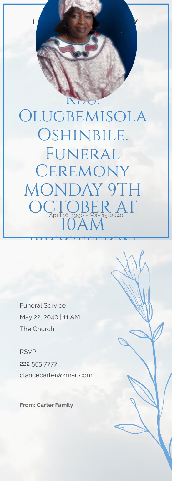 Funeral Service Card Design Template - Download in Word, Google Docs ...