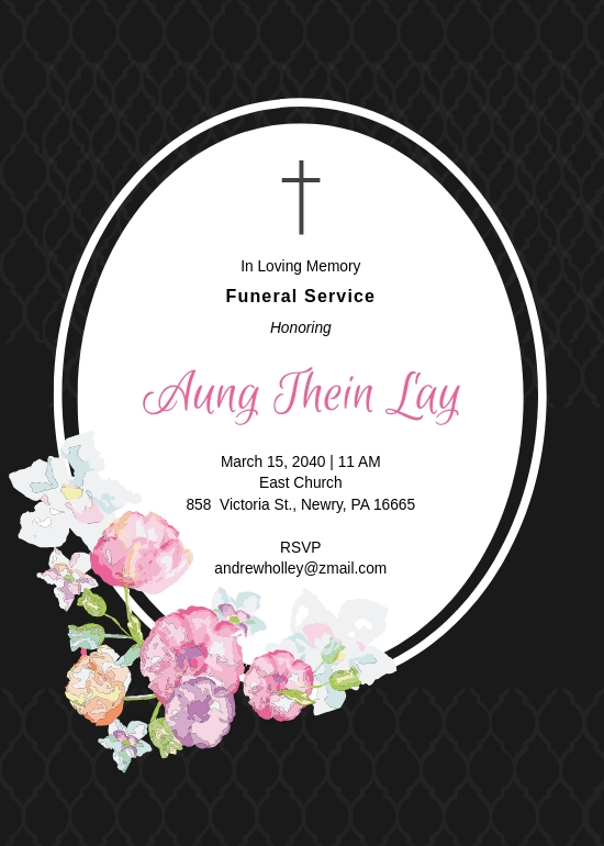 Communication Funeral Memorial Invitation Template - Download in Word, Google Docs, Illustrator ...