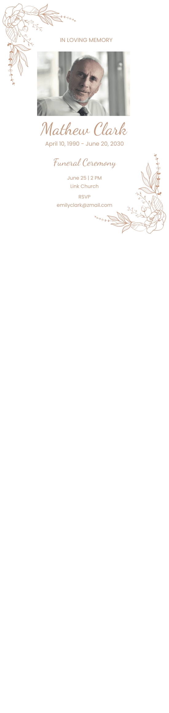 Free Funeral Invitation Card design Template - Download in Word, Google ...