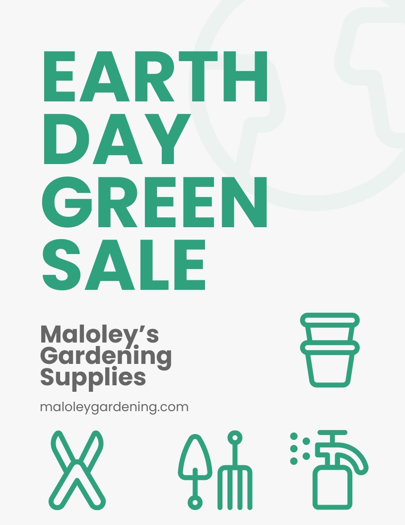 Earth Day Sale Flyer Template - Download in Word, Google Docs, PSD ...