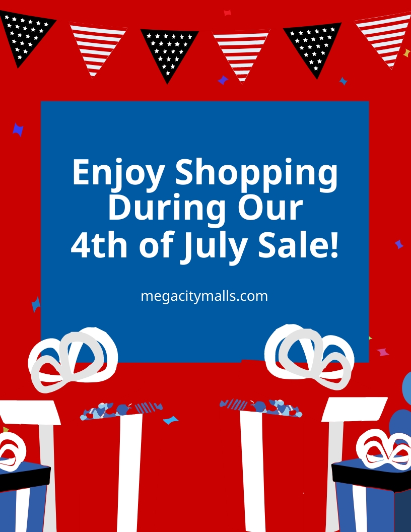 Free Simple 4th of July Flyer Template - Download in Word, Google Docs ...