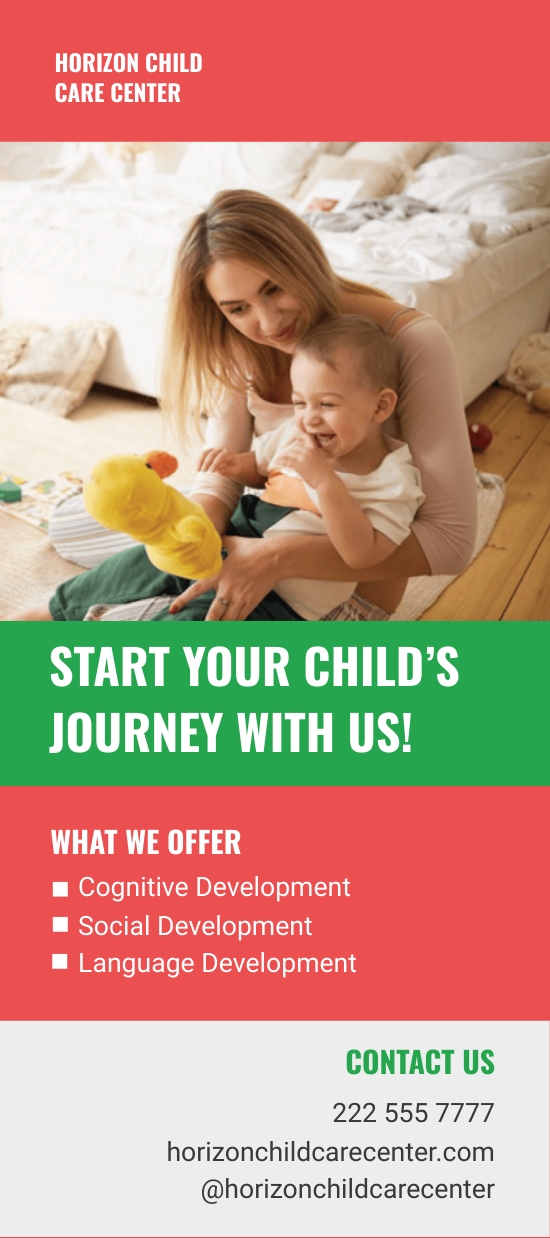 Child Care Rack Card Template - Download in Word, Google Docs ...