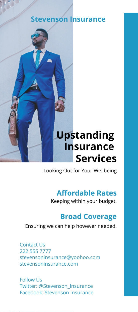 Insurance & Consultant DL Card Template - Download in Word, Google Docs ...