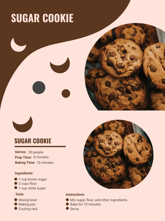 Chocolate Chip Cookies Recipe Card