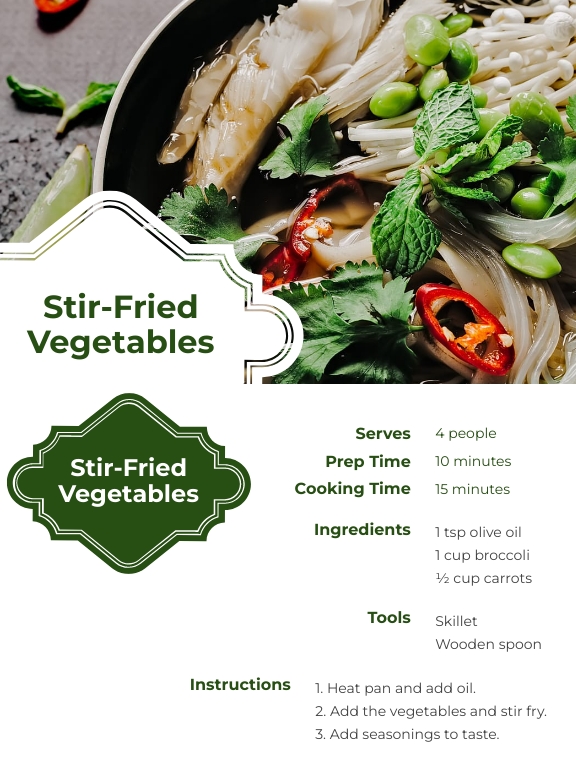 Free Vintage Veggie Recipe Card Template - Download in Word, Google ...