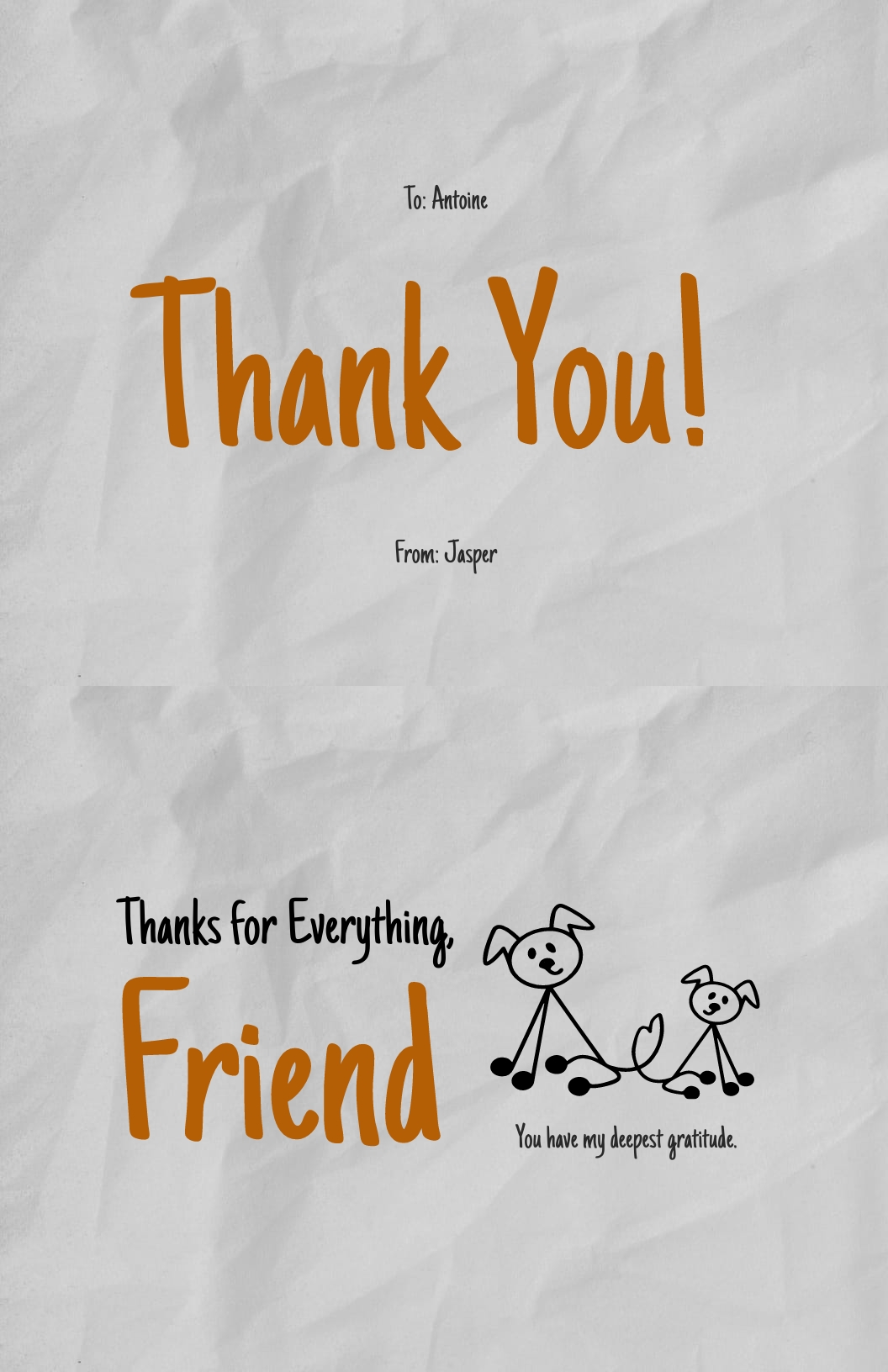 Double Sided Thank You Card Template