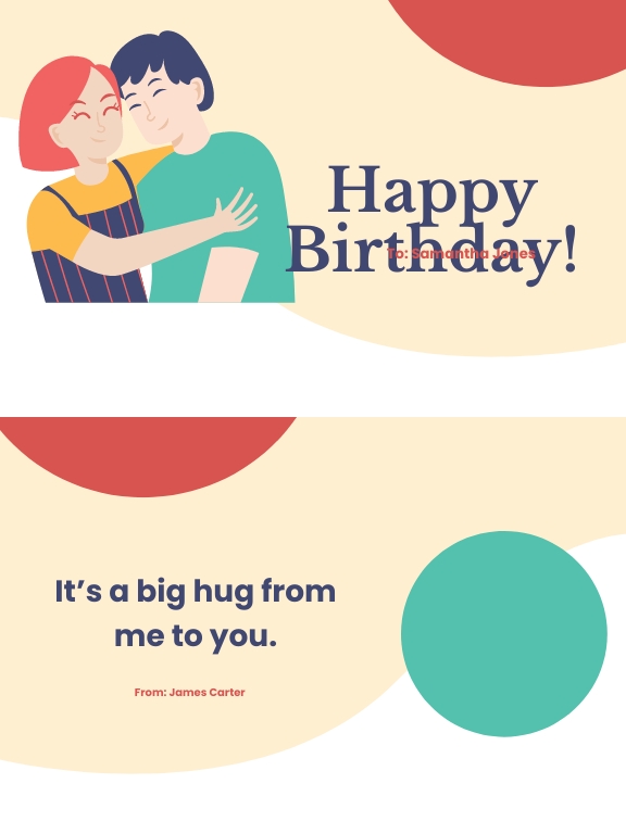 Free Little Hug Card Template - Download in Word, Google Docs ...