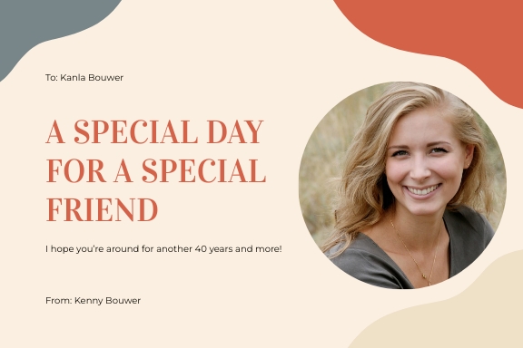 FREE 40th Birthday Card Template - Download in Word, Google Docs ...